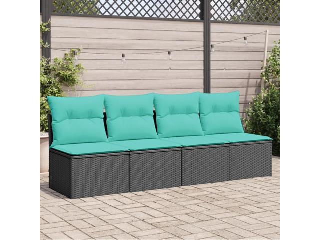 Click here for vidaXL Garden Sofa Black  Blue - Black prices