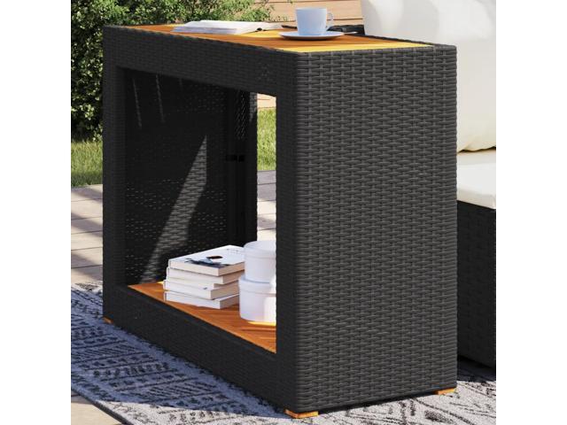 Click here for vidaXL Garden Side Table Black and brown prices