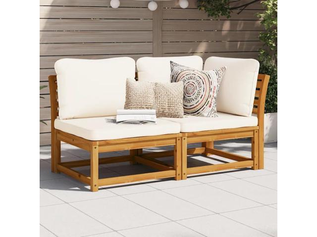 Click here for vidaXL Garden Lounge Set Cream white Solid acacia... prices