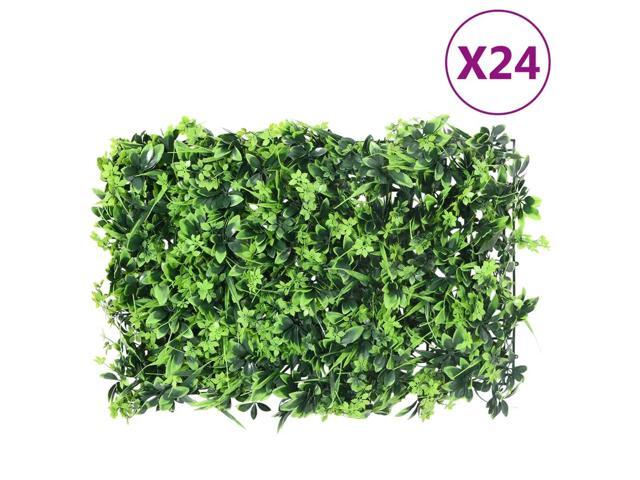 Click here for vidaXL Artificial Leaf Fence Set of 24 Green Polye... prices