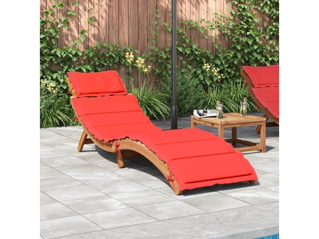 Click here for Sunlounger Red Solid acacia wood  100 polyester cu... prices