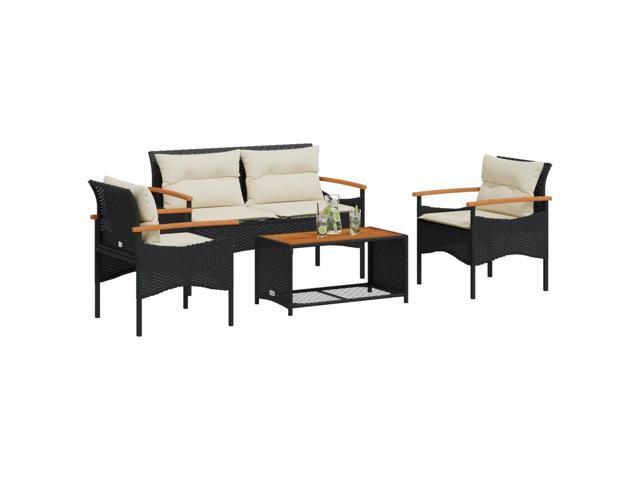 Click here for vidaXL Garden Sofa Set Black prices