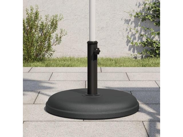 Click here for vidaXL Parasol Base Black Plastic and Concrete  Ir... prices