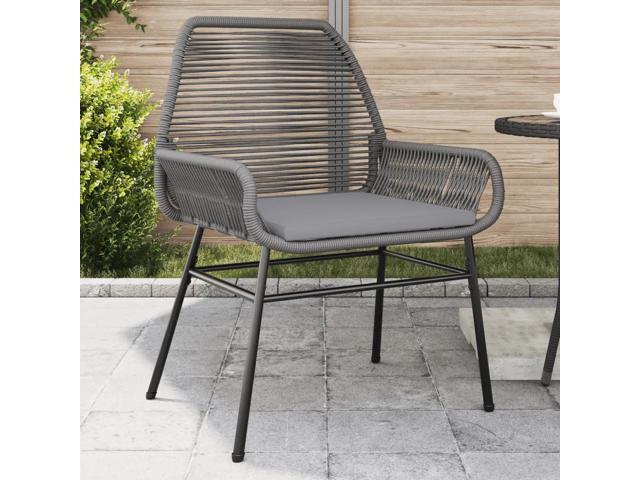 Click here for Garden Chair Grey Pe rattan Medium Durable Garden... prices