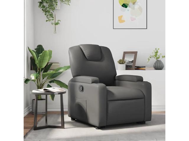 Click here for vidaXL Recliner Chair Gray Faux leather Standard s... prices