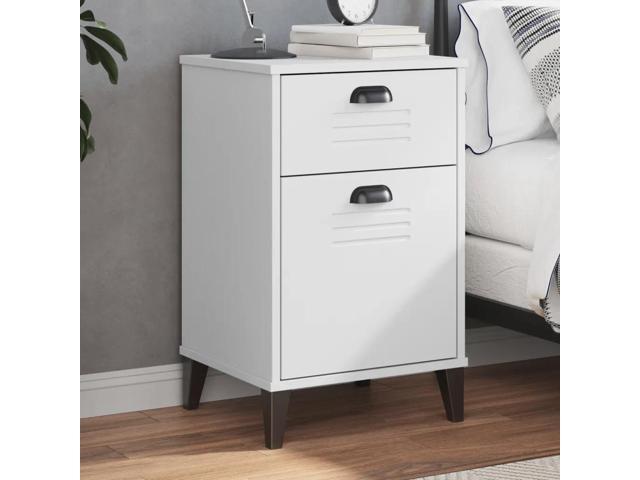 Click here for vidaXL Bedside Table White Engineered wood  Plasti... prices