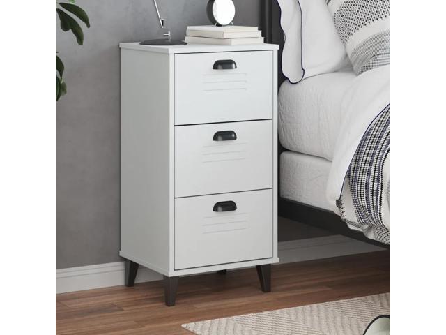 Click here for vidaXL Bedside Table White Engineered wood Standar... prices