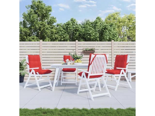 Click here for vidaXL Lowback Chair Cushion Set of 4 Red Oxford f... prices
