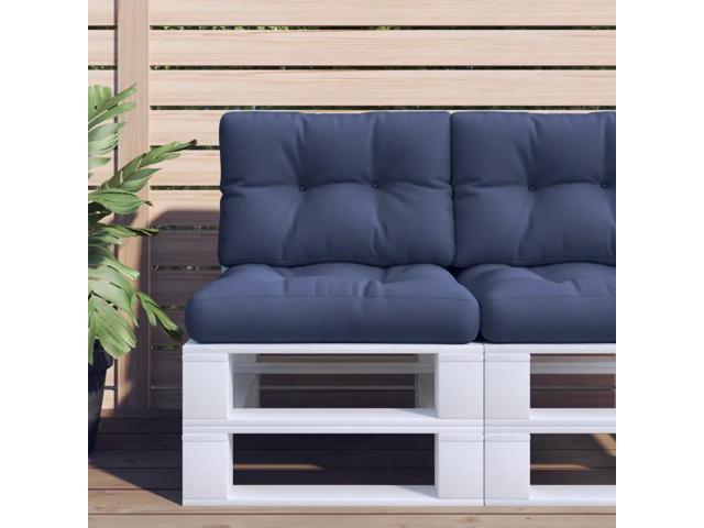 Click here for vidaXL Pallet Cushion Set of 2 Navy Blue 100 polye... prices