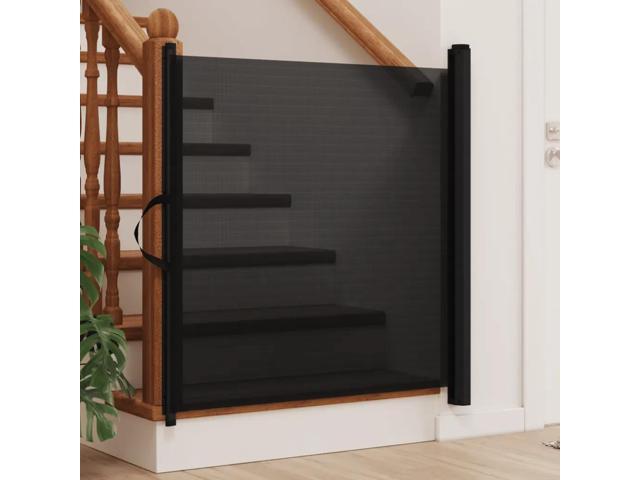 Click here for vidaXL Retractable Pet Gate Black 46.3x49.2 prices