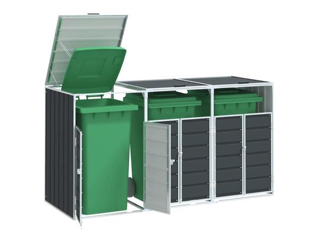 Click here for vidaXL Wheelie Bin Storage for Triple Bins Anthrac... prices