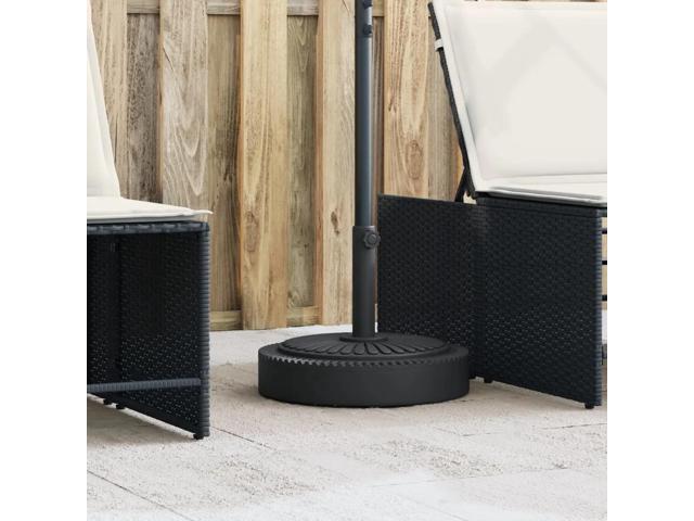 Click here for vidaXL Parasol Base Black PE and concrete with iro... prices