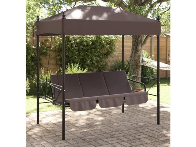 Click here for vidaXL Garden Swing Bench Coffee brown Powder-coat... prices
