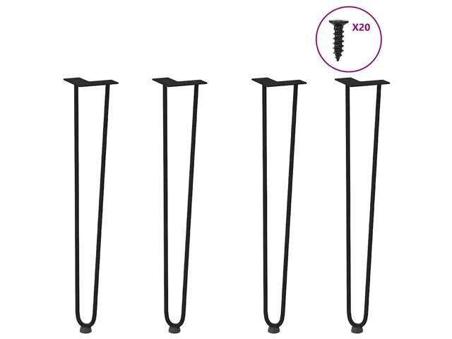 Click here for vidaXL Hairpin Table Leg Black Solid powder-coated... prices