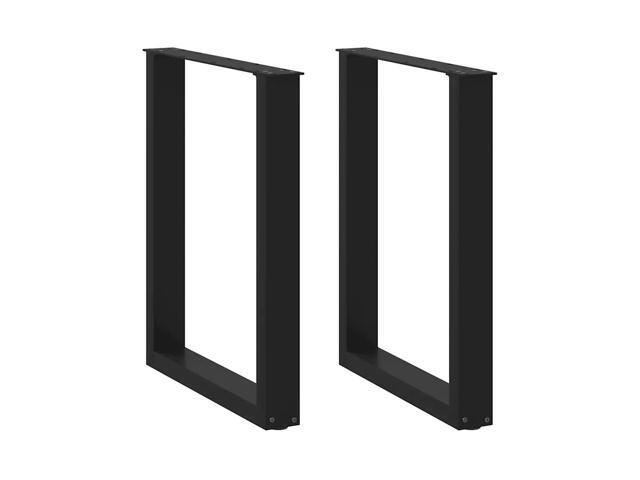 Click here for vidaXL Coffee Table Leg Set of 2 Black Powder-coat... prices