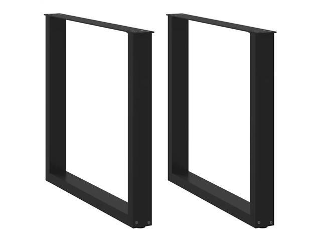 Click here for vidaXL Coffee Table Leg Set of 2 Black Powder-coat... prices