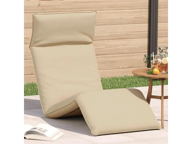 Click here for vidaXL Sun Lounger Beige Oxford fabric 100 polyest... prices