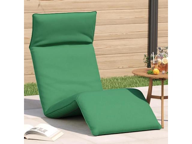 Click here for vidaXL Folding Sun lounger Green 68.9x21.3x3.3 Oxf... prices