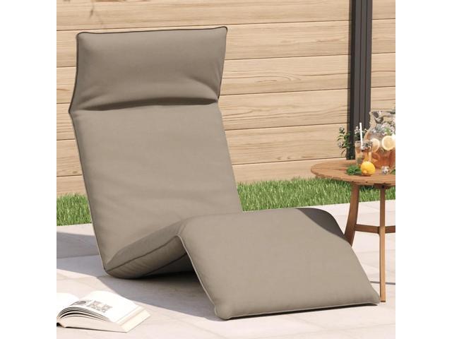 Click here for vidaXL Folding Sun lounger Taupe 68.9x21.3x3.3 Oxf... prices