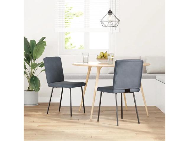 Click here for vidaXL Dining Chair Set of 2 Dark Grey prices