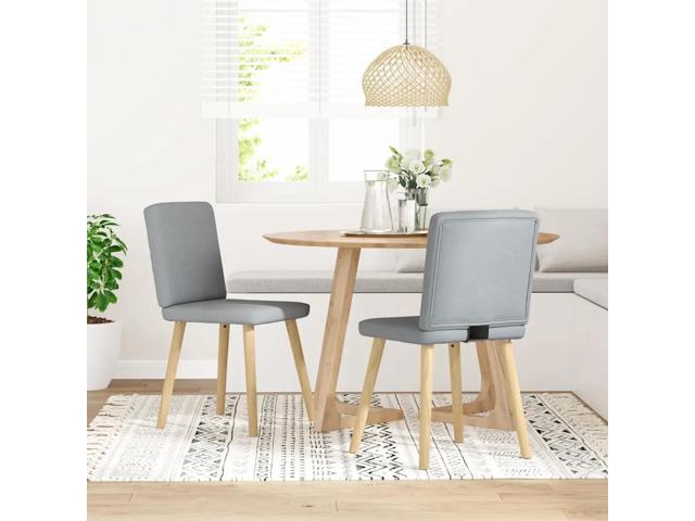 Click here for vidaXL Dining Chair Set of 2 Light Grey prices