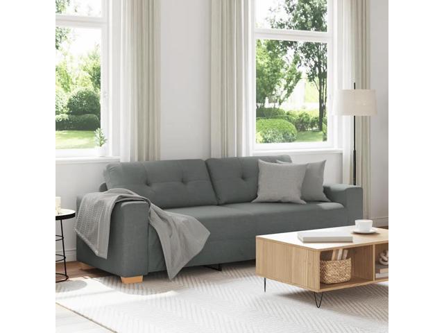 Click here for vidaXL 3-Seater Sofa Dark Grey 220x78x80 cm Fabric prices
