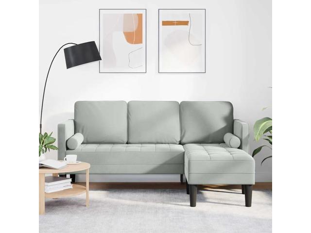 Click here for vidaXL Sofa Set with Cushion Light Grey Polyester prices