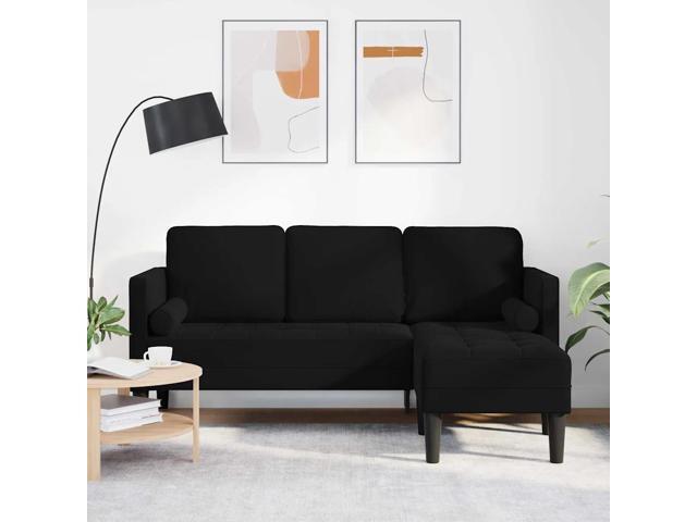 Click here for vidaXL Sofa Set with Cushion Black Polyester prices