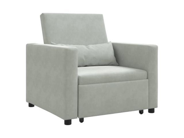 Click here for vidaXL Pull out Sofa Bed Single Light gray 90 x 16... prices