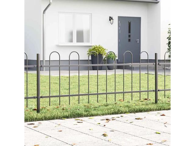 Click here for vidaXL Garden Fence Boxtel Grey 5.58 x 1.97 ft Pow... prices