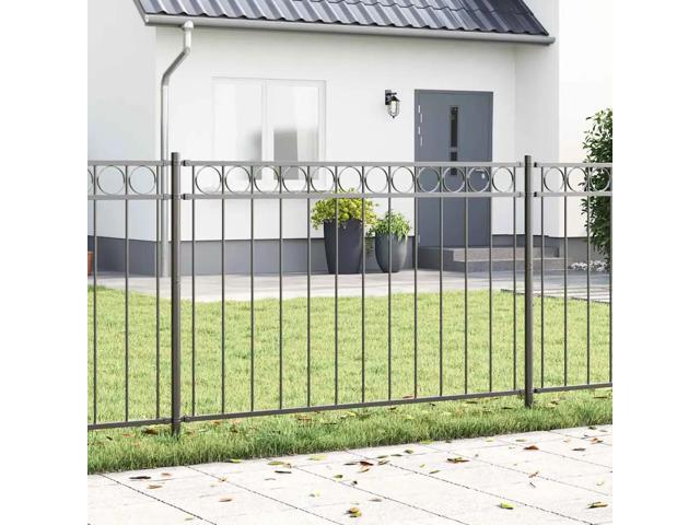 Click here for vidaXL Fence Element Assen Grey 66.93 x 59.06 in S... prices