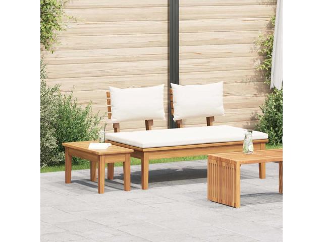 Click here for vidaXL Garden Bench and Table Set 2 pcs Cream and... prices