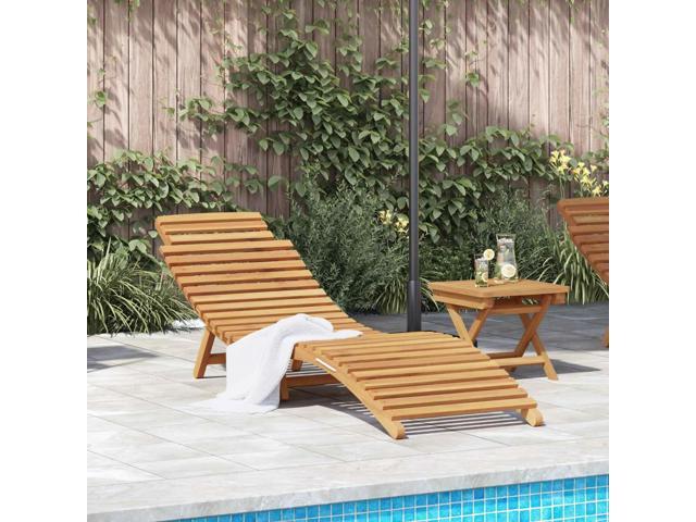 Click here for vidaXL Sun Lounger Brown 77.95 x 21.65 x 23.03 in... prices