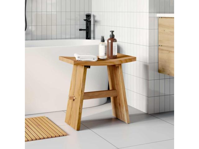 Click here for vidaXL Bathroom Stool Brown 19.69 x 11.61 x 19.88... prices