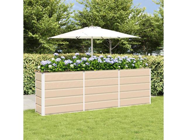 Click here for vidaXL Planter Ivory 160 x 40 x 75 cm Steel prices