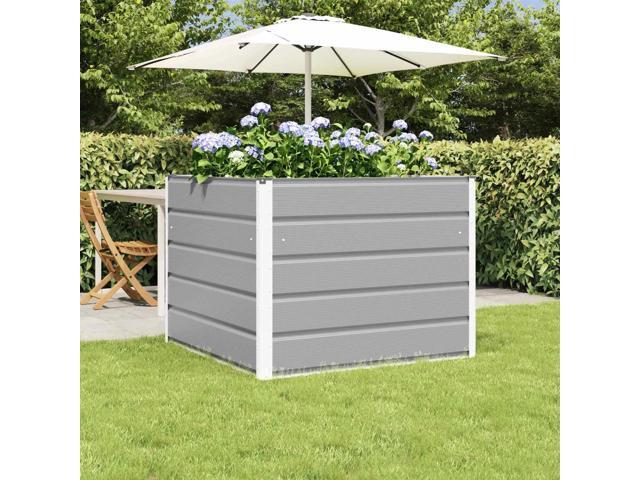 Click here for vidaXL Planter Light Grey 100 x 100 x 75 cm Steel prices