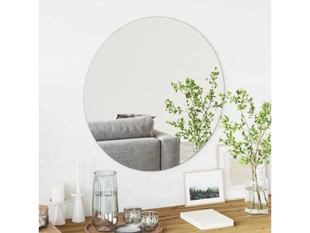 Click here for vidaXL Wall Mirror Round Ã 27.56 in Tempered Glass prices