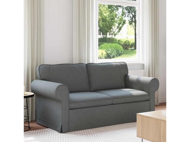 Click here for vidaXL Sofa Dark Grey 68.90 x 32.28 x 31.50 in Fab... prices