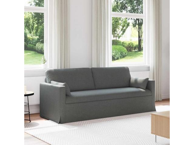 Click here for vidaXL Sofa Dark Grey 77.95 x 30.71 x 31.50 in Fab... prices