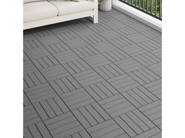 Click here for vidaXL Decking Tile 3D Design 11 pcs Grey 11.81 x... prices