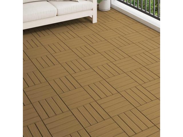 Click here for vidaXL Decking Tile 3D Design 11 pcs Teak 11.81 x... prices