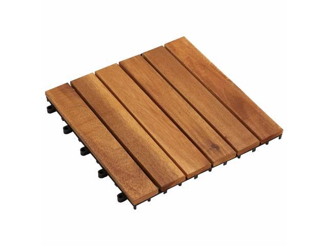 Click here for vidaXL Decking Tile 10 pcs Brown 11.81 x 11.81 in... prices