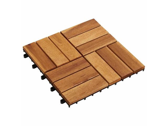 Click here for vidaXL Decking Tile 10 pcs Brown 11.81 x 11.81 in... prices