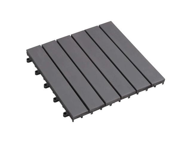 Click here for vidaXL Decking Tile 10 pcs Grey 11.81 x 11.81 in A... prices