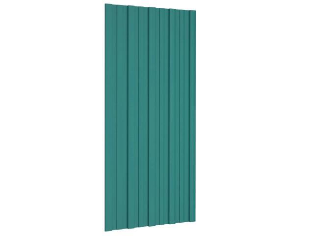 Click here for vidaXL Roof Panel 12 pcs Green 39.37 x 17.72 in Ga... prices