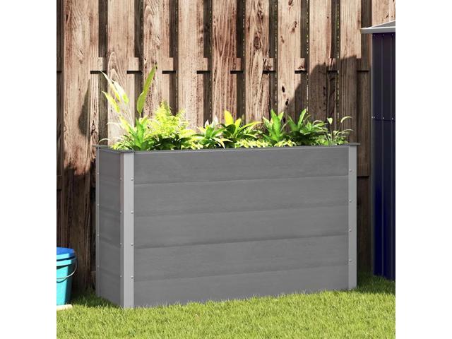 Click here for vidaXL Garden Raised Bed Grey Wood-plastic composi... prices