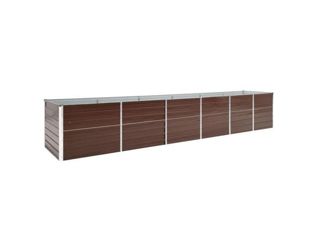Click here for vidaXL Raised Bed Brown Galvanized Steel 189 x 31.... prices