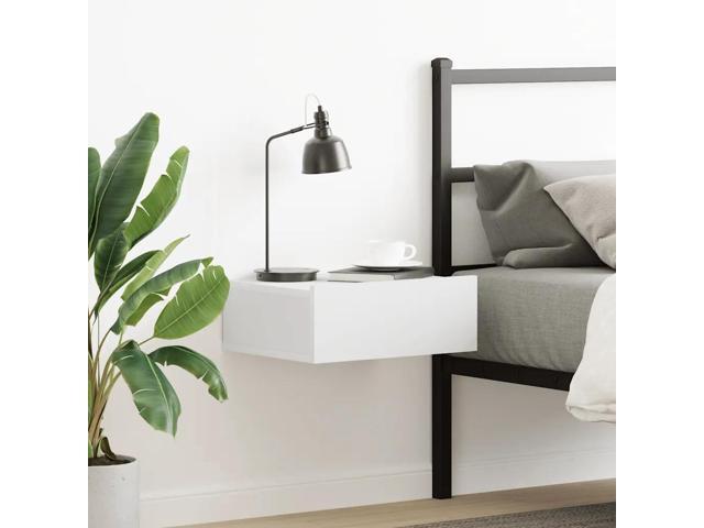 Click here for vidaXL Floating Nightstand White Engineered Wood C... prices