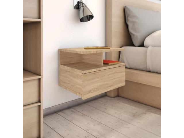 Click here for vidaXL Floating Nightstand Sonoma Oak Engineered W... prices