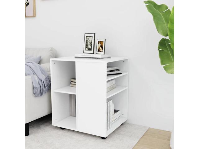 Click here for Rolling Cabinet White 23.6x20.9x28.3 Engineered Wo... prices